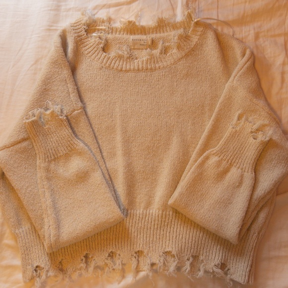 Dreamers By Debut | Sweaters | Frayed Cropped Sweater | Poshmark